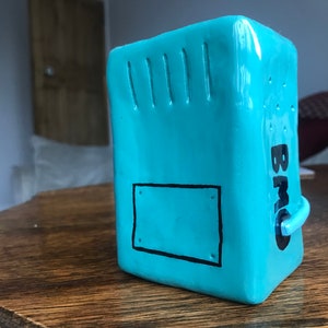 Adventure Time Inspired BMO Ceramic Figurine, Handmade Unofficial Made ...