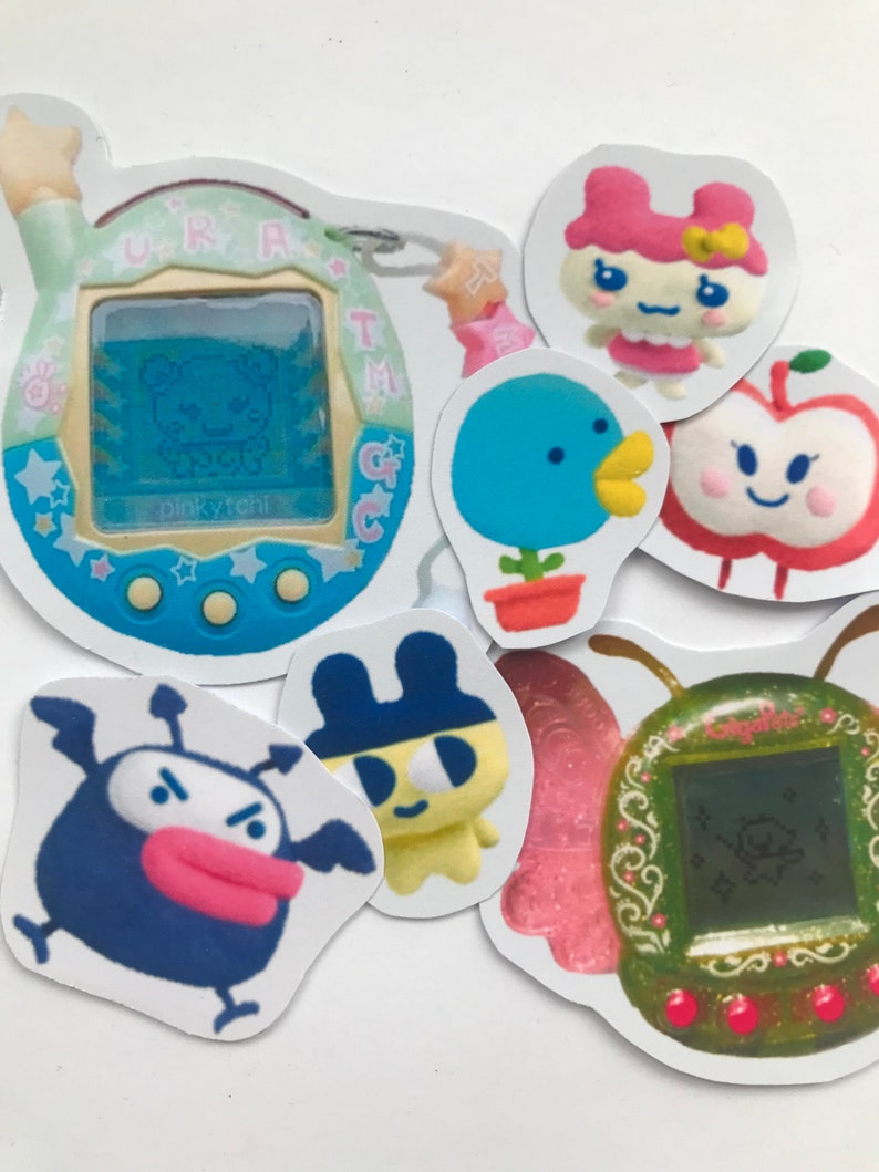 Tamagotchi Girlie Cute Y2k Cyber Aesthetic Sticker Pack Glossy Vinyl ...