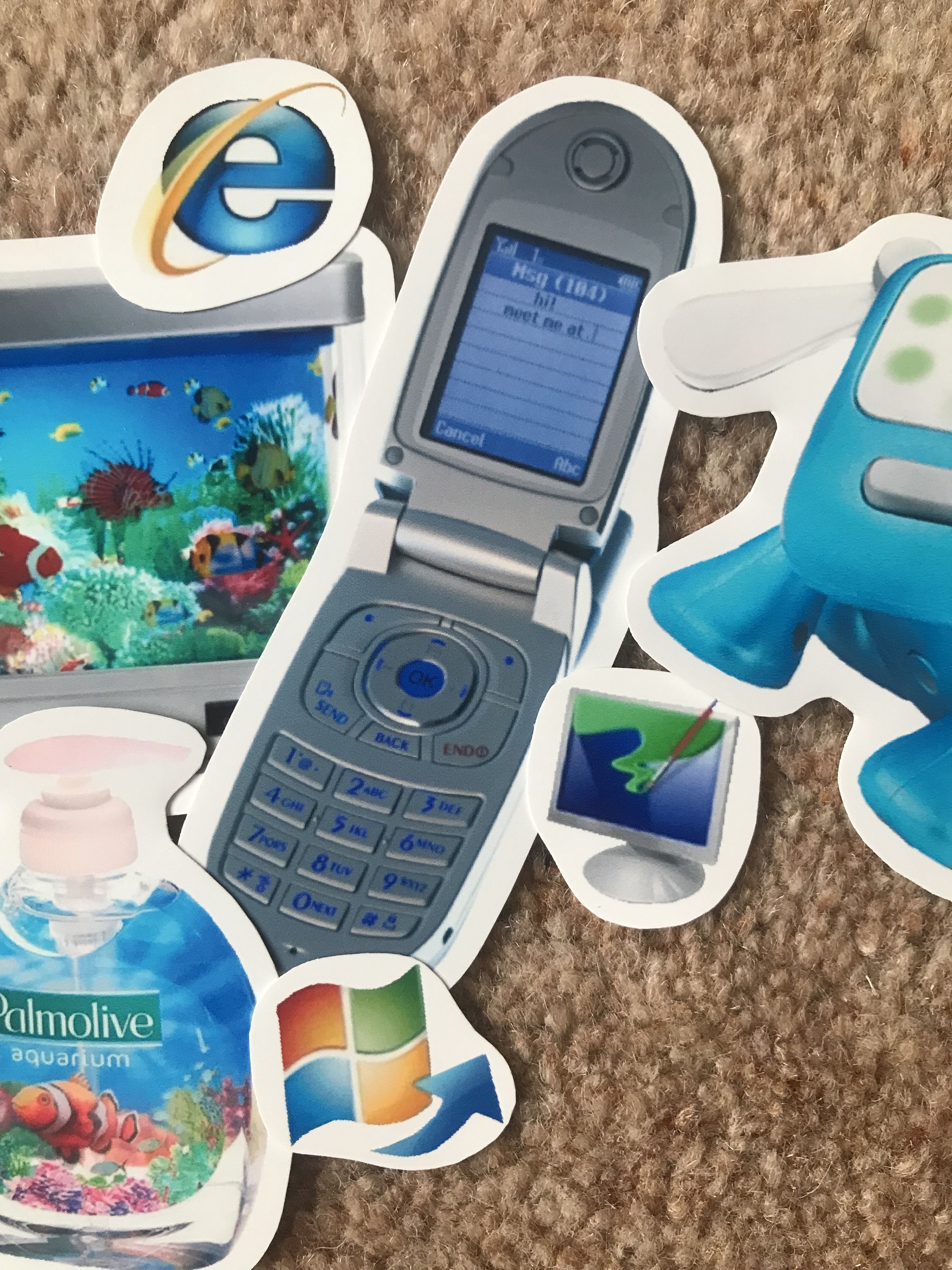 Frutiger Aero Aesthetic Sticker Pack Glossy Vinyl Decals - Etsy