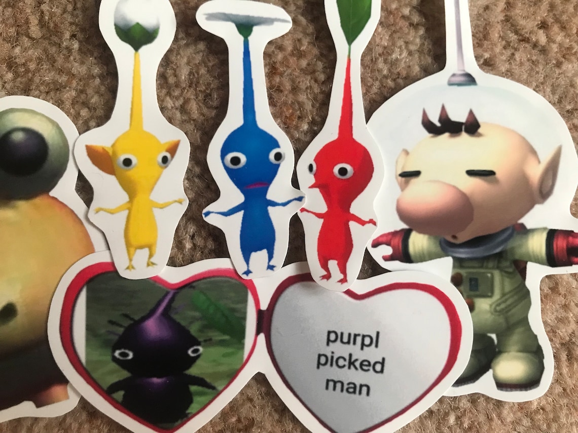 Pikmin Meme Sticker Pack Glossy Vinyl Decals - Etsy