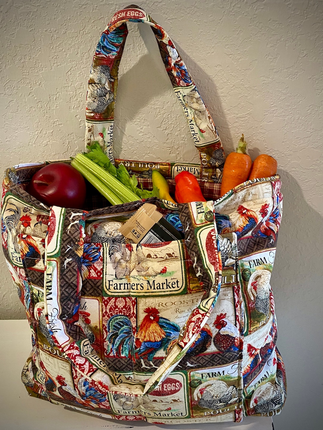 Farmer's Market Tote/country Farm Pattern - Etsy
