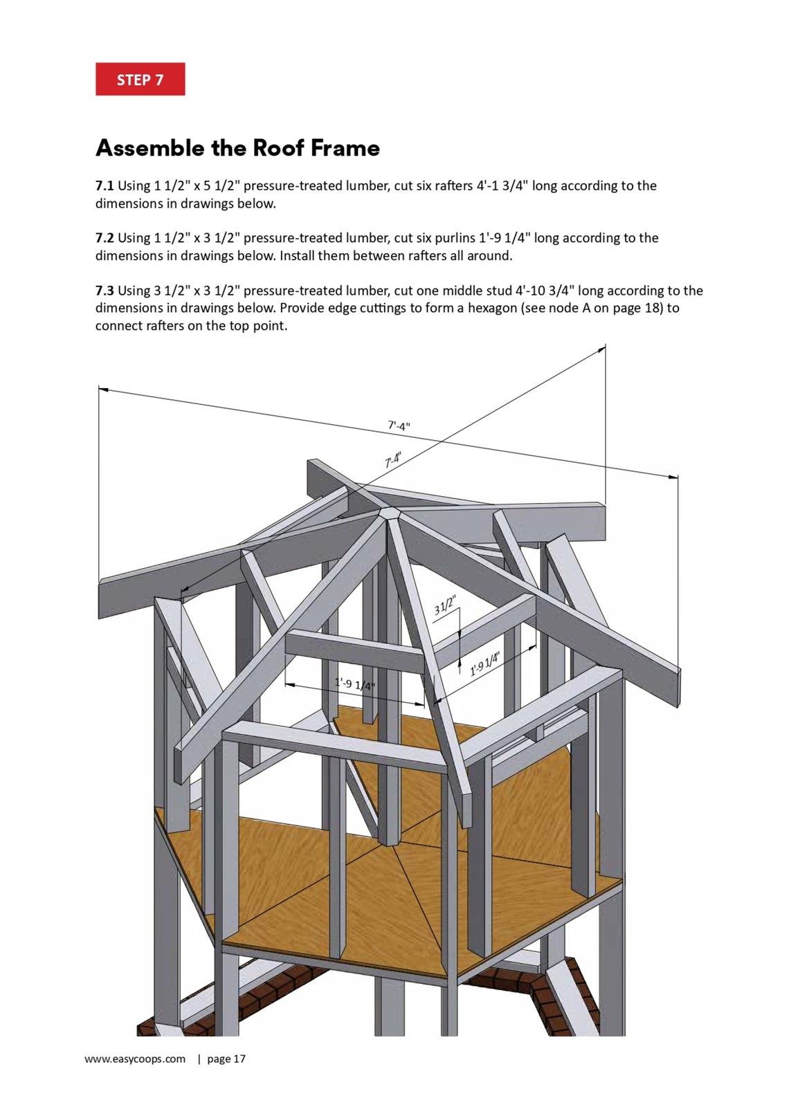 7x8 Chicken Coop Plans DIY Walk in Chicken Run for 10 Chickens - Etsy