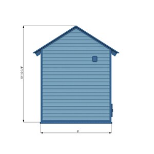 8x12 Gable Chicken Coop Plans, Walk-in Coop for 20 Chickens, DIY Hen ...