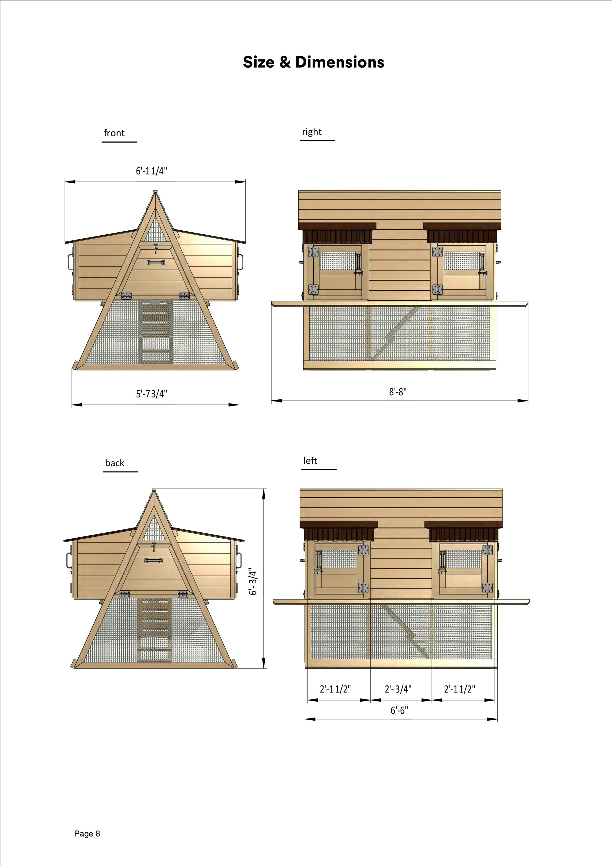 Chicken Coop Plans 7x6 DIY Gable Chicken Run for up to 6 - Etsy