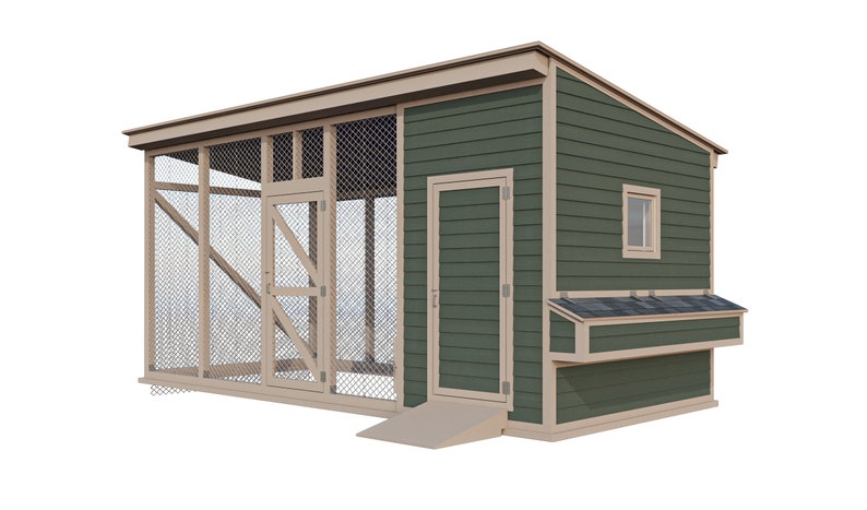 Chicken Coop Plans 20x9 DIY Walk in Chicken Run for 12 Chickens - Etsy