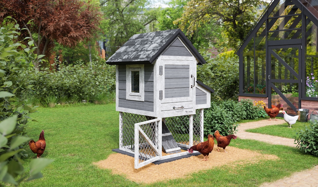 Chicken Coop Plans 3x3 Chicken House & Run for 4 Chickens - Etsy
