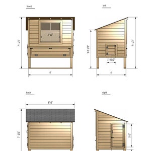 Small Walk-in Chicken Coop Plans 4x6 (PDF) - Etsy