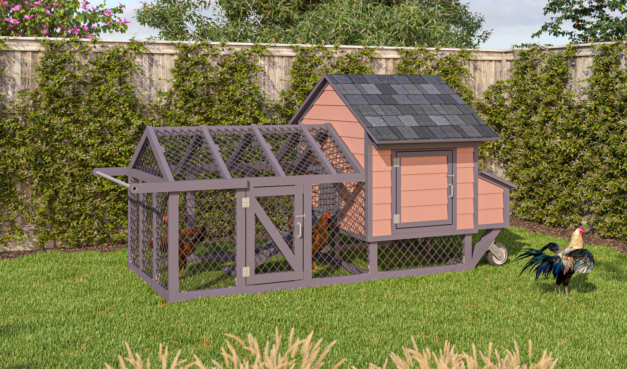 4x8 DIY Movable Chicken Tractor Plan for 6 Chickens - Etsy