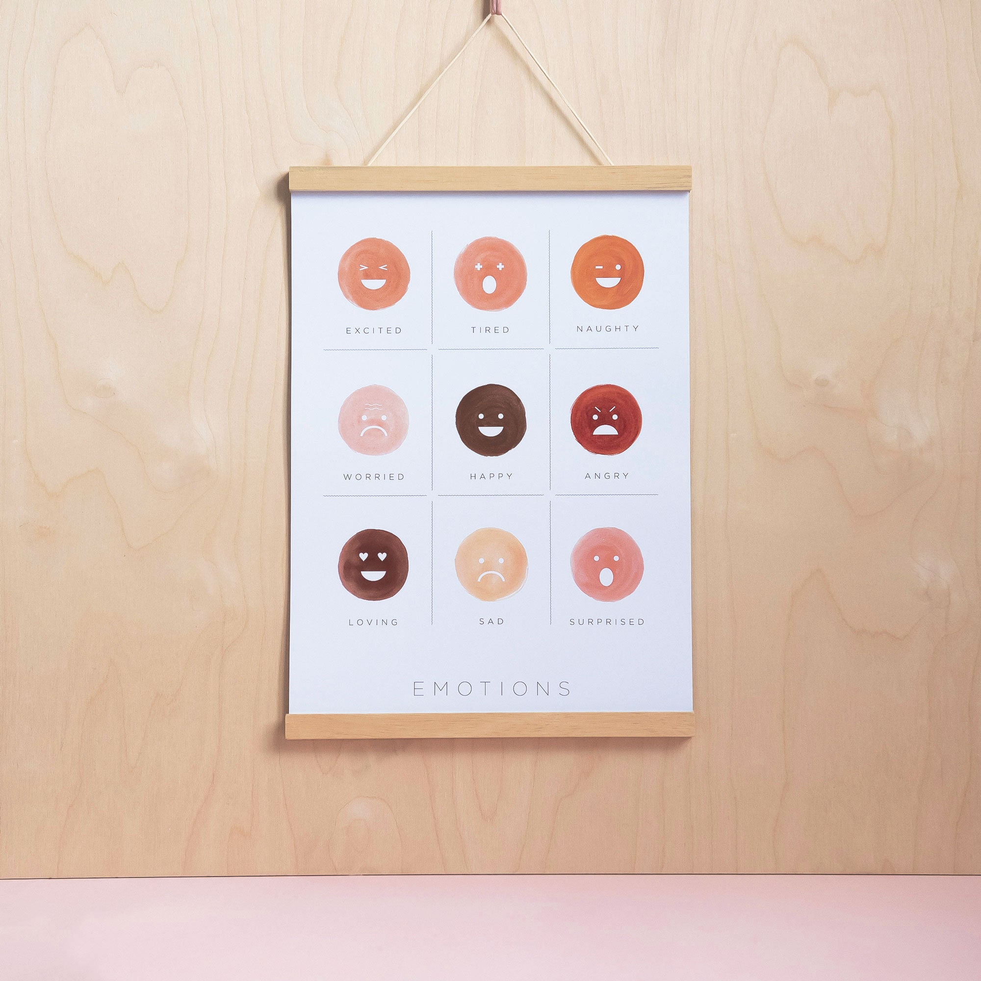 Emotions A4 A3 Hand Painted Digital Print. Children's Bedroom Wall Art ...