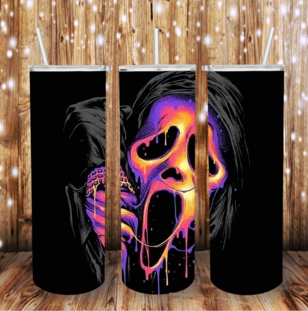 Colorful Rainbow Ghostface Scream 20 Ounce Tumbler - Etsy
