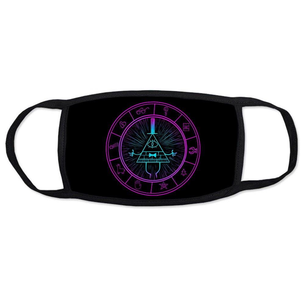 Gravity Falls Bill Cipher Face Mask Washable Reusable 100% | Etsy