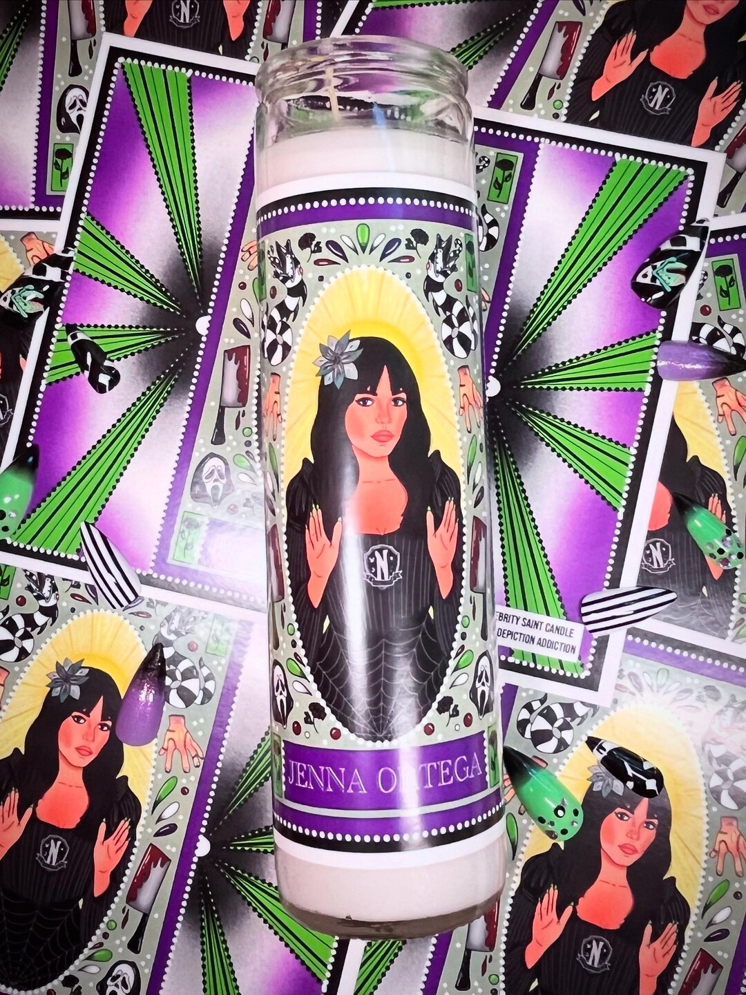 Jenna Ortega Saint Candle: Scream Queen, Wednesday Addams, Beetlejuice ...