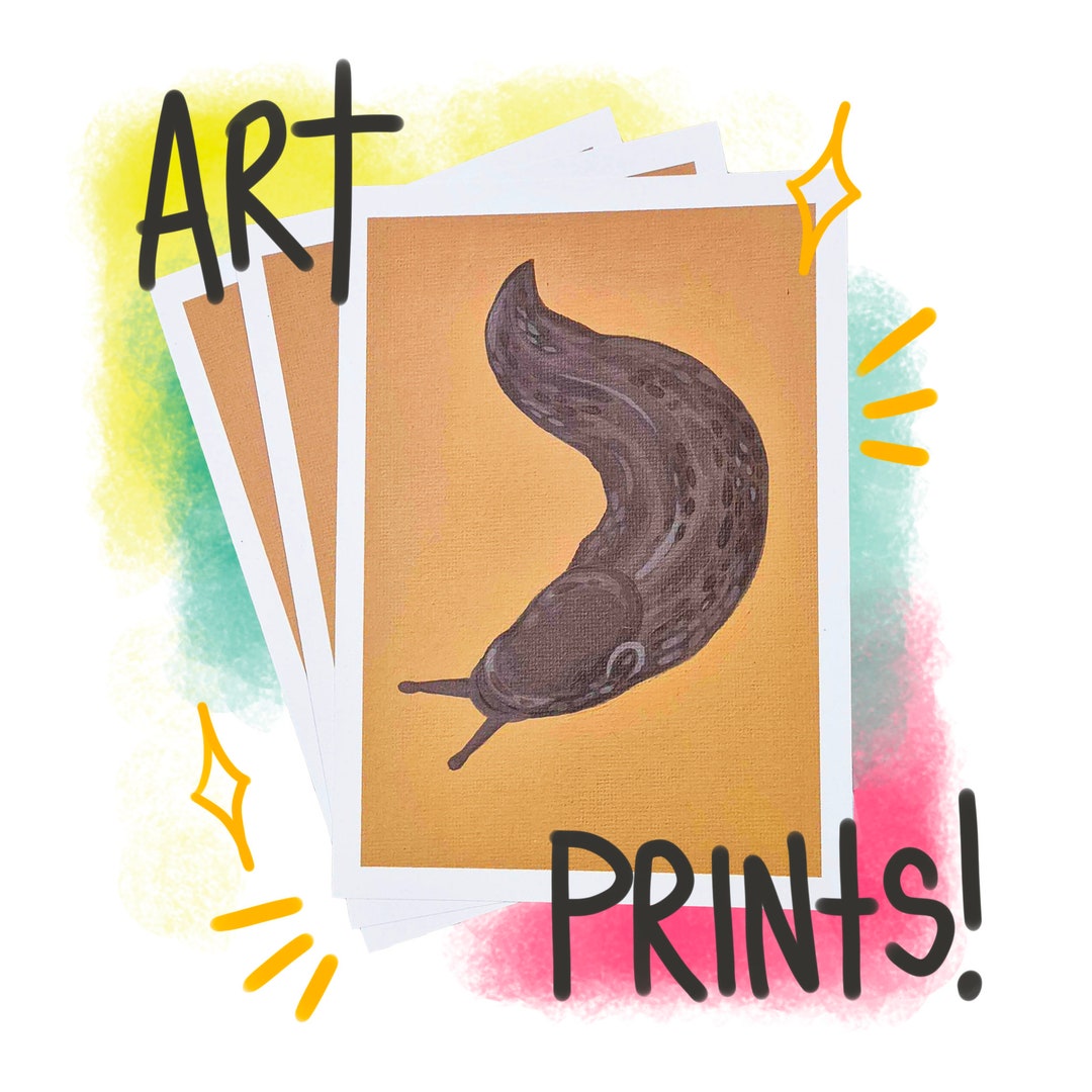 Bright Leopard Slug Art Print Sluggy Friend - Etsy