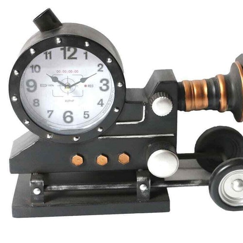 Retro Vintage Industrial Style Rustic Desk Table Clock Home | Etsy