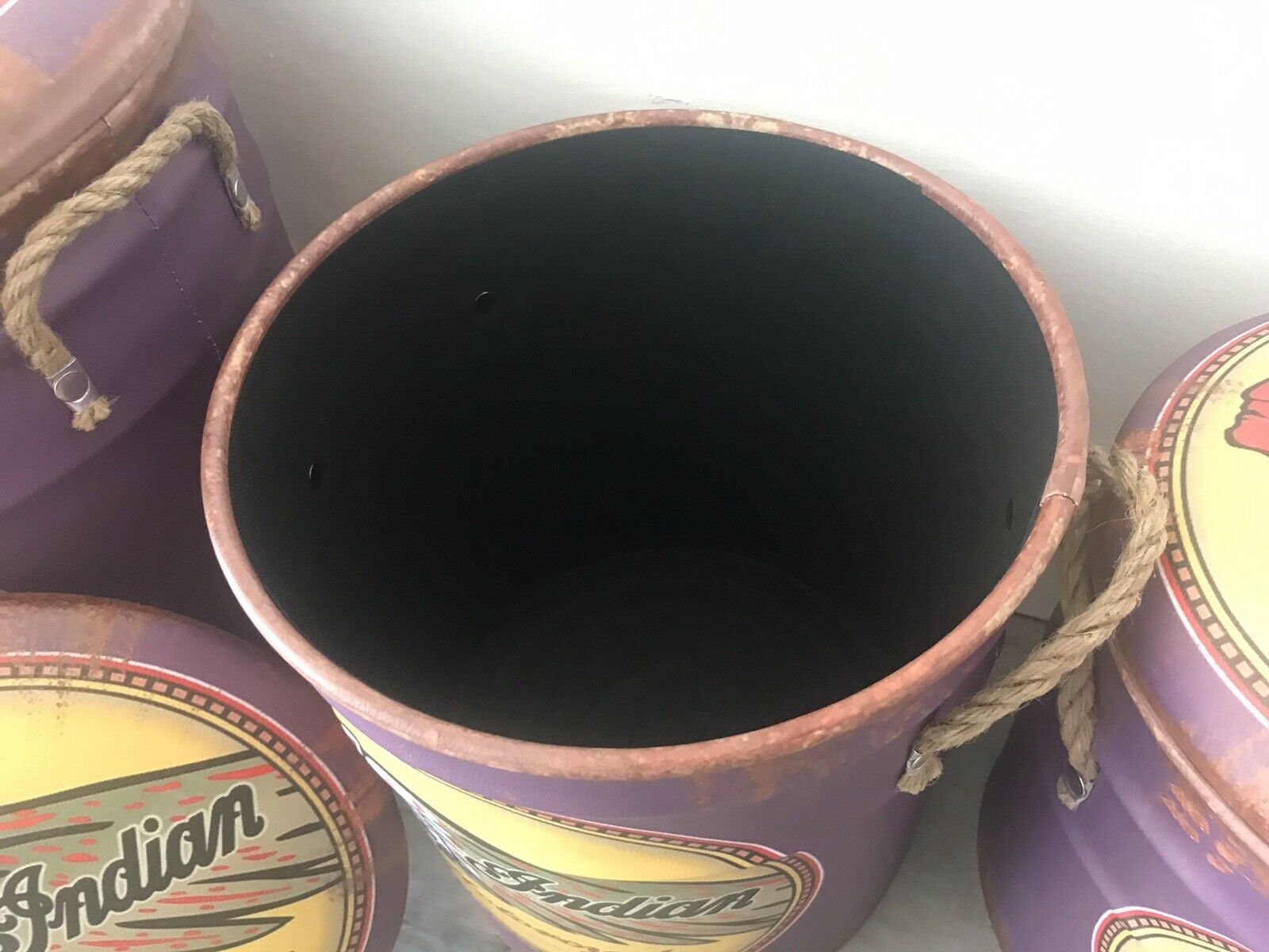 Indian Motorcycle USA Storage Stool Padded Lidded Seat & Rope | Etsy