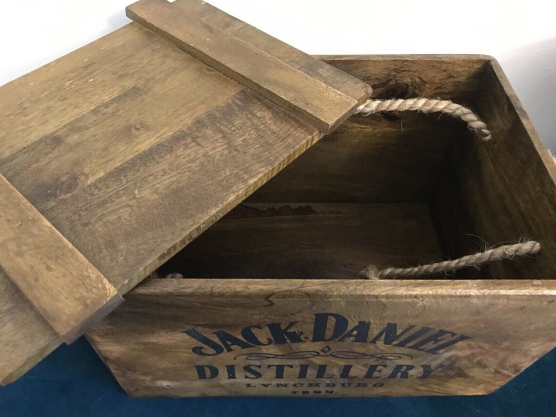 Jack Daniels JD Wooden Vintage Style Storage Box Chest Trunk 3 | Etsy