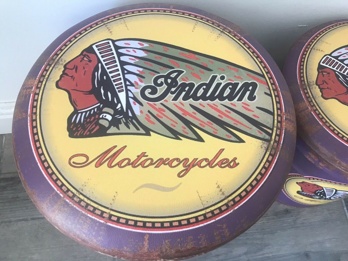 Indian Motorcycle USA Storage Stool Padded Lidded Seat & Rope | Etsy