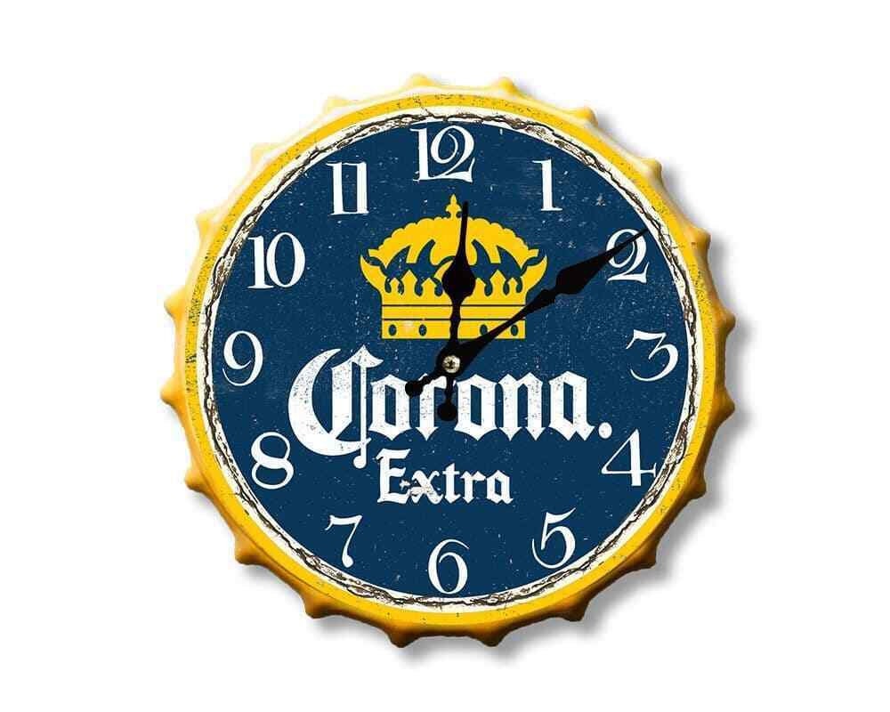 CARLSBERG BEER 30cm Metal Bottle Top Wall Clock Vintage Mancave Lager ...