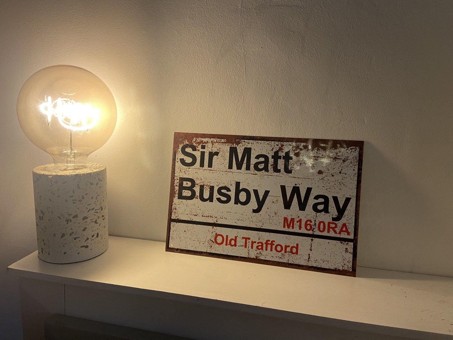 Sir Matt Busby Way Old Trafford Manchester United Waterproof Vintage ...