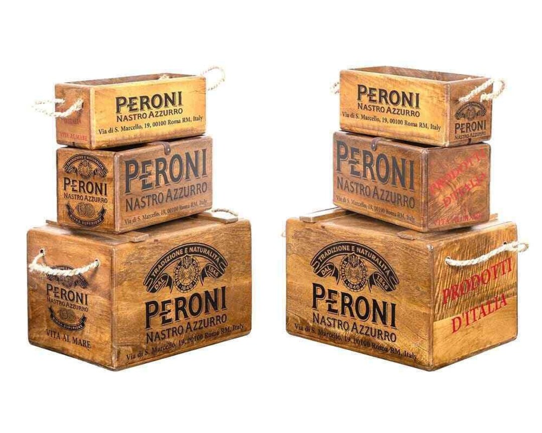 Peroni Lager Bar Display Wooden Vintage Style Storage Box Chest Trunk ...