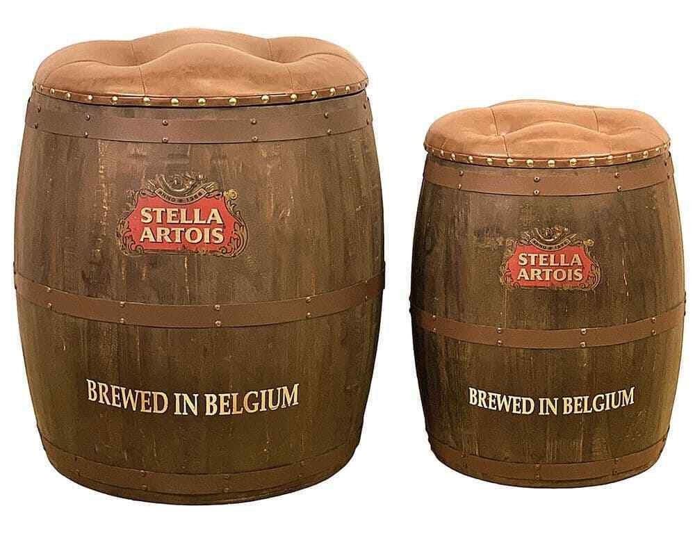 CLEARANCE SALE Stella Artois Barrel Storage Seat Chair Stool | Etsy