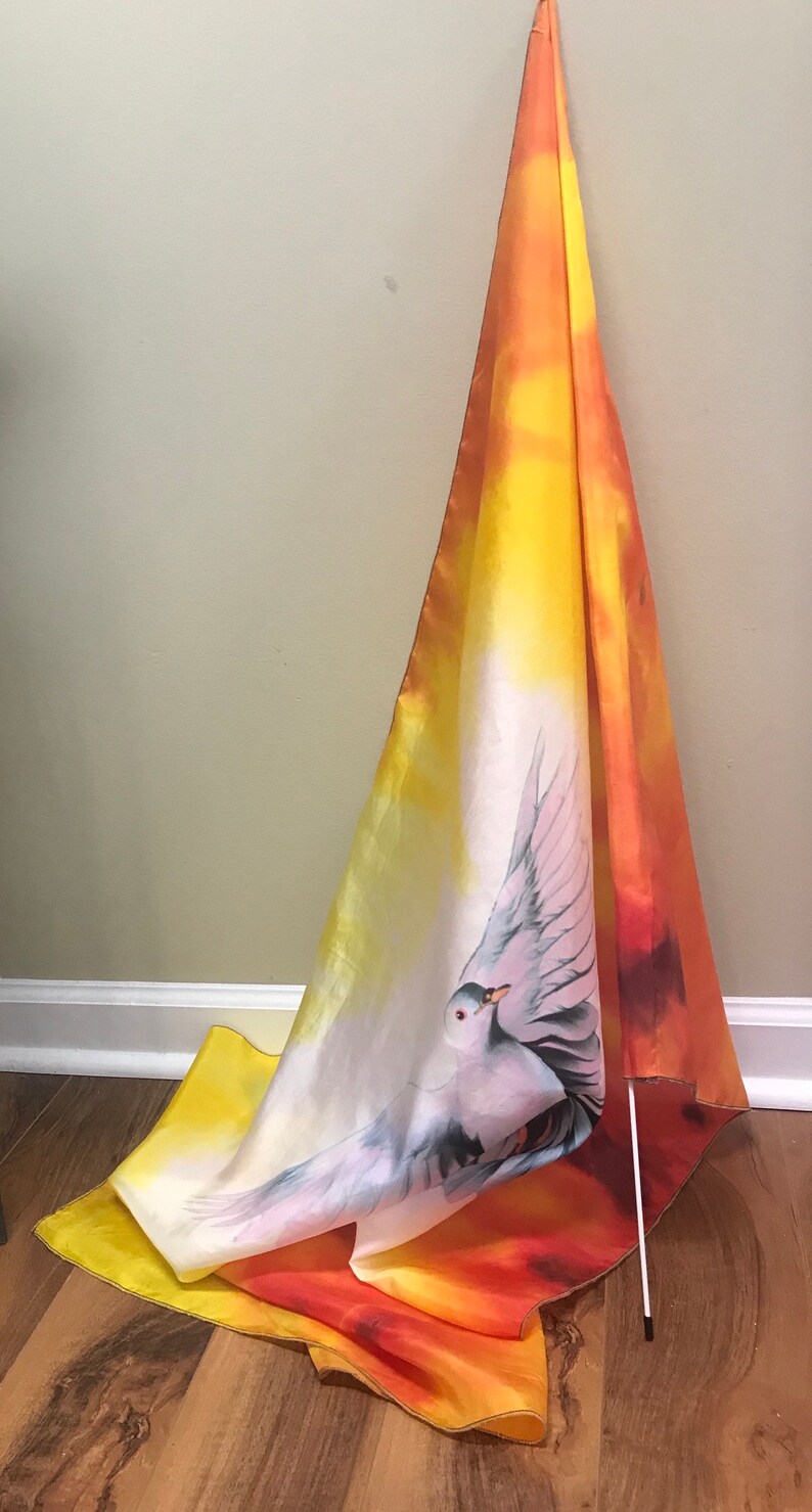 Holy Spirit Fire Silk Worship Flag Declaration Flag Dance - Etsy