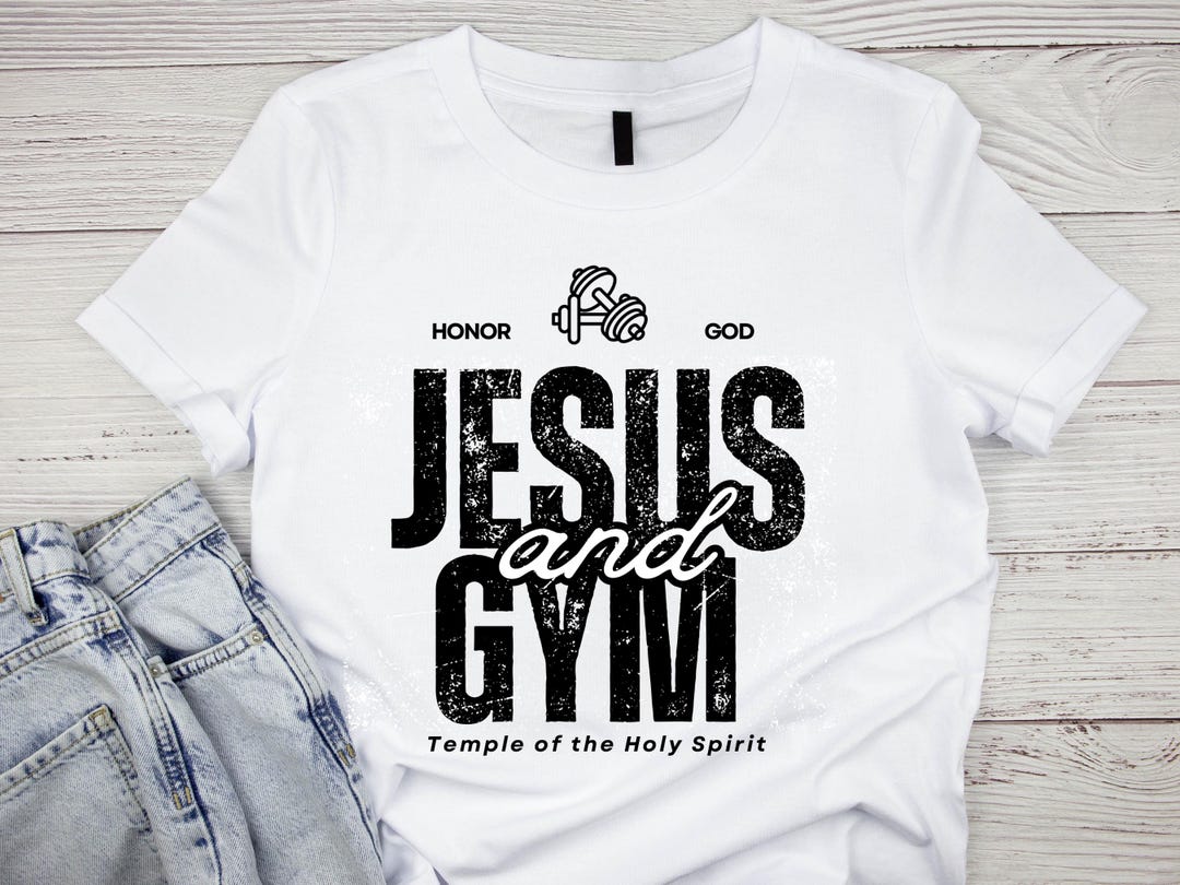 Jesus and Gym PNG, Christian PNG, Jesus Bible Lover PNG, Sublimation ...