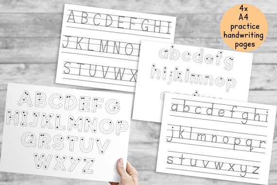 Print at Home Alphabet Handwriting Lines Learning Mat | Etsy