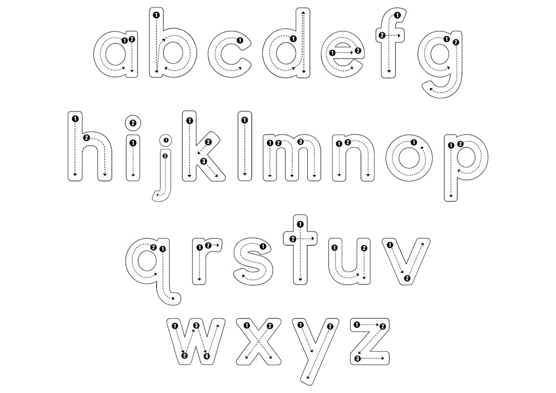 Print at Home Alphabet Handwriting Lines, Learning Mat, Practice ...