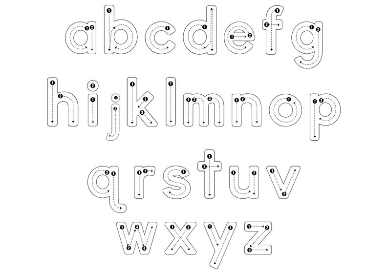 Print at Home Alphabet Handwriting Lines, Learning Mat, Practice ...