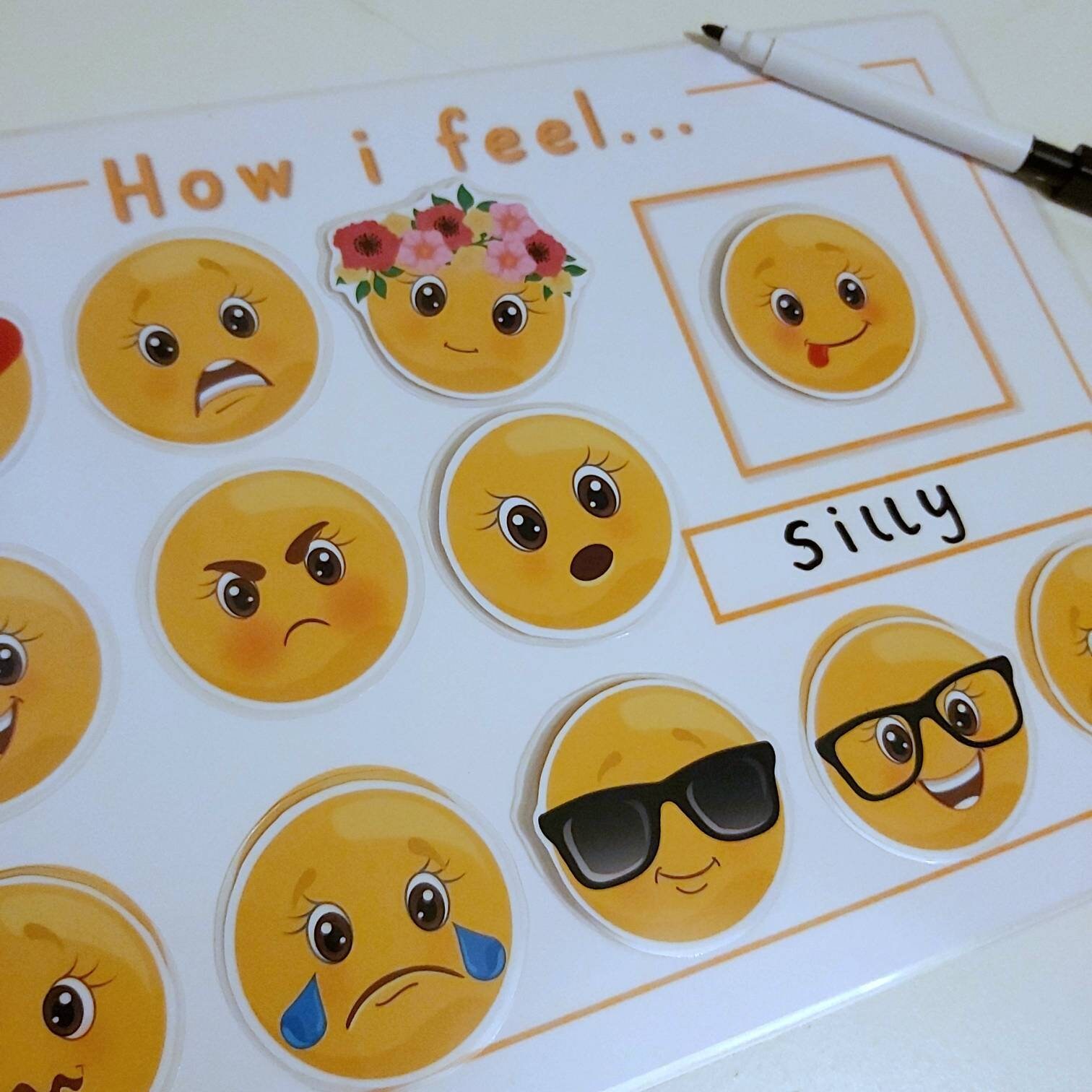 Printable 'emoji' Emotions Chart Kids Early - Etsy Australia