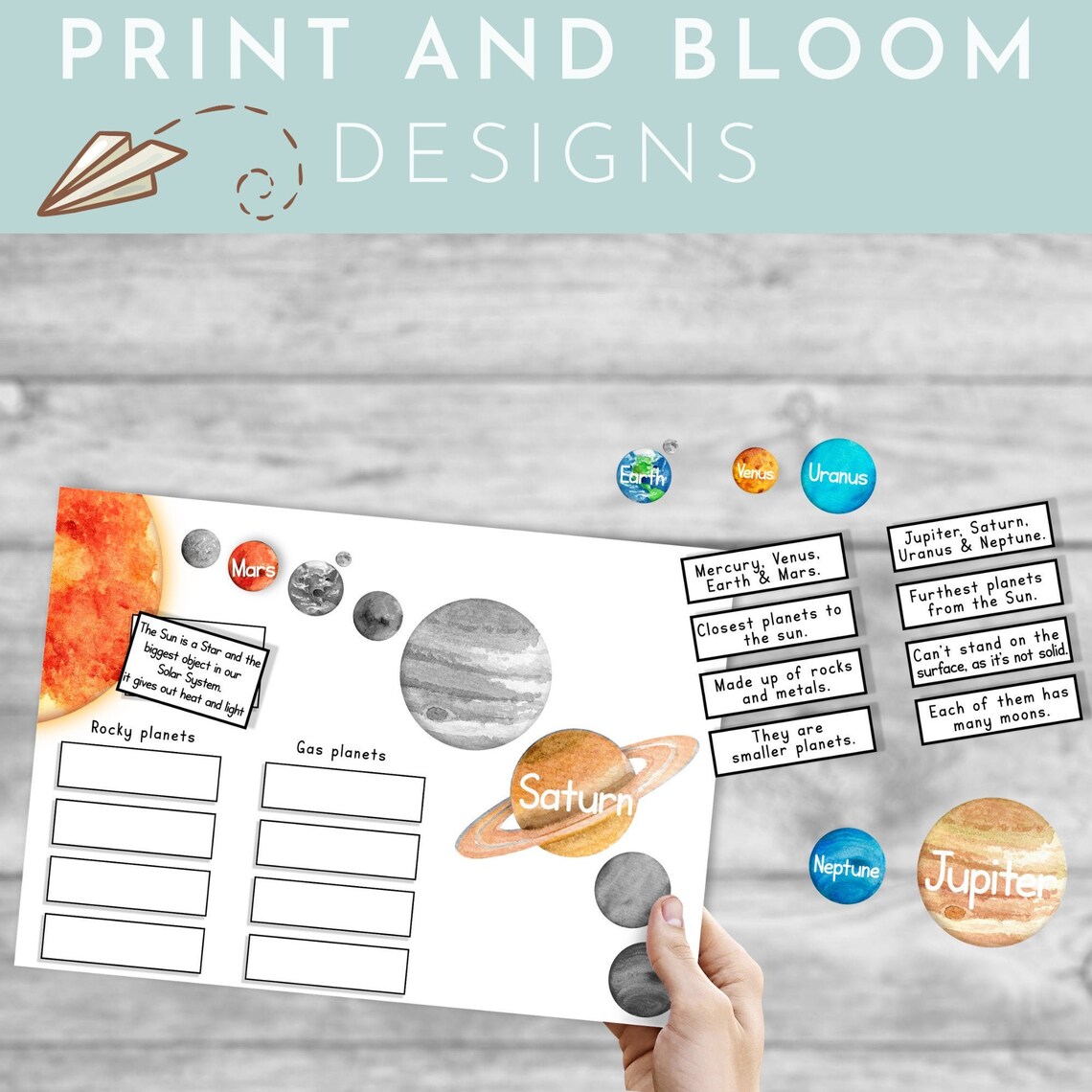 Learn About Our Solar System, Planets, Rocky/gas KS2 Primary Home ...