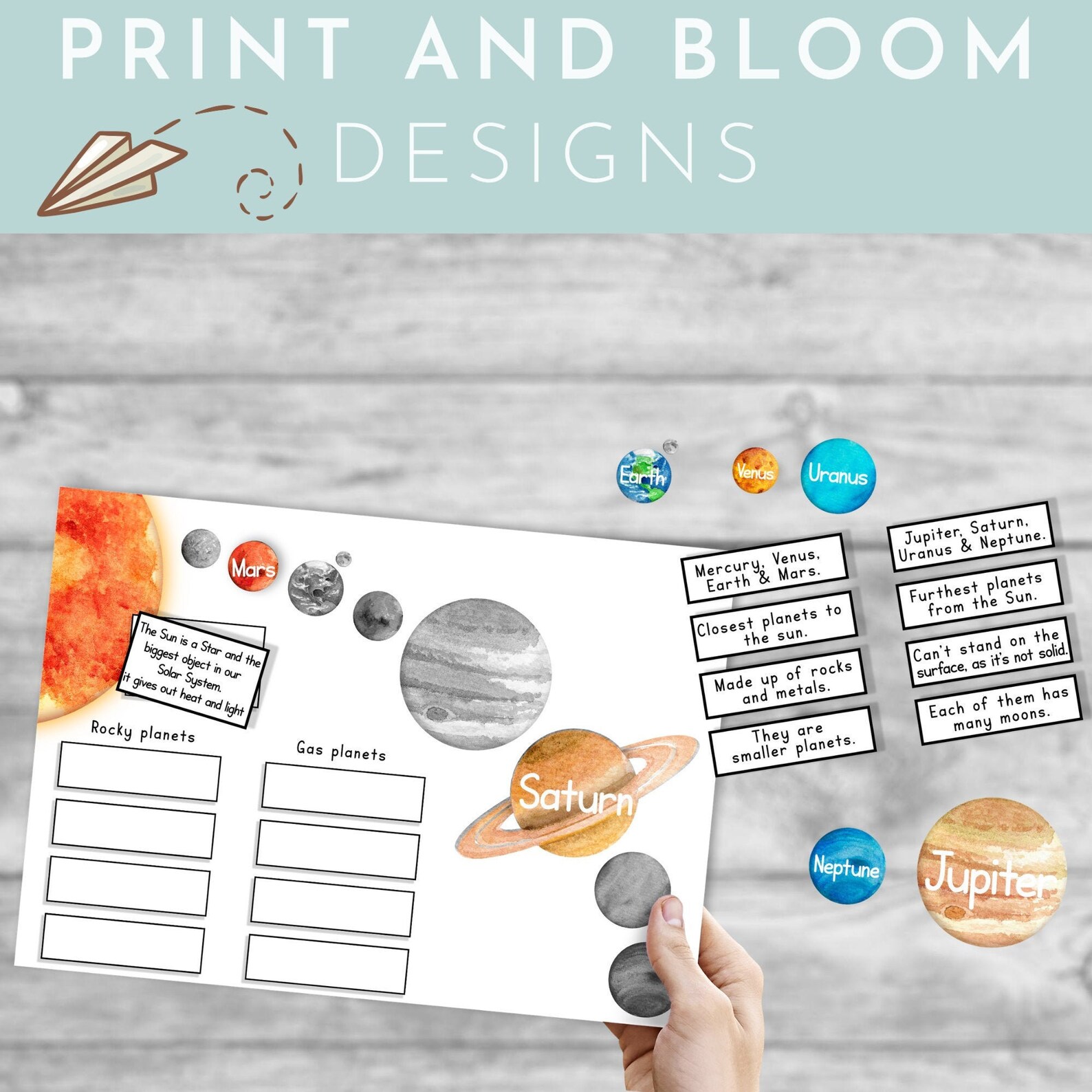 Learn About Our Solar System, Planets, Rocky/gas KS2 Primary Home ...