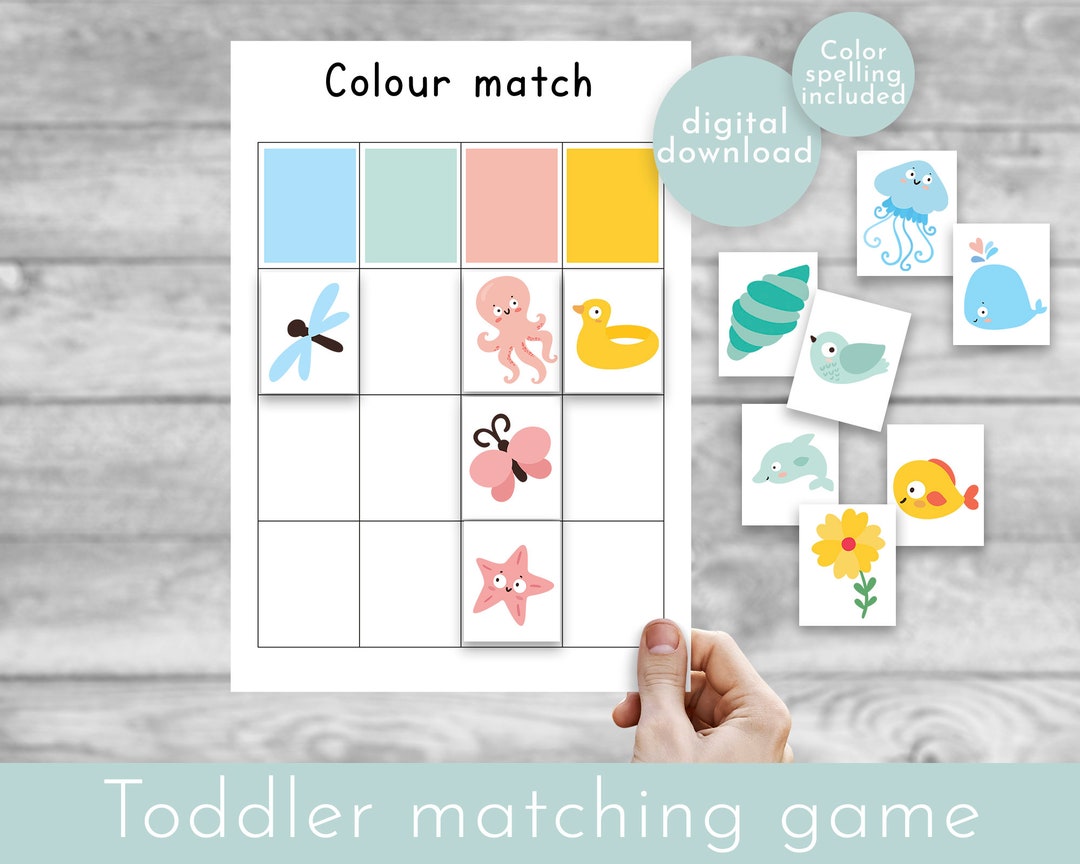 Colour/color Match Learning Mat, Nursery, Pre School, Learning Game ...