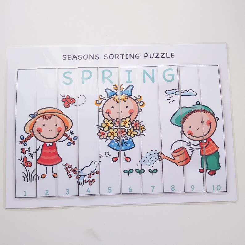 Print at Home Velcro Number Matching Puzzle Learn About the | Etsy