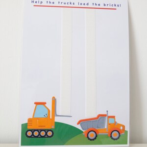 Truck Counting Activity, Stacking Bricks, Velcro Busy Book, Quiet Time ...