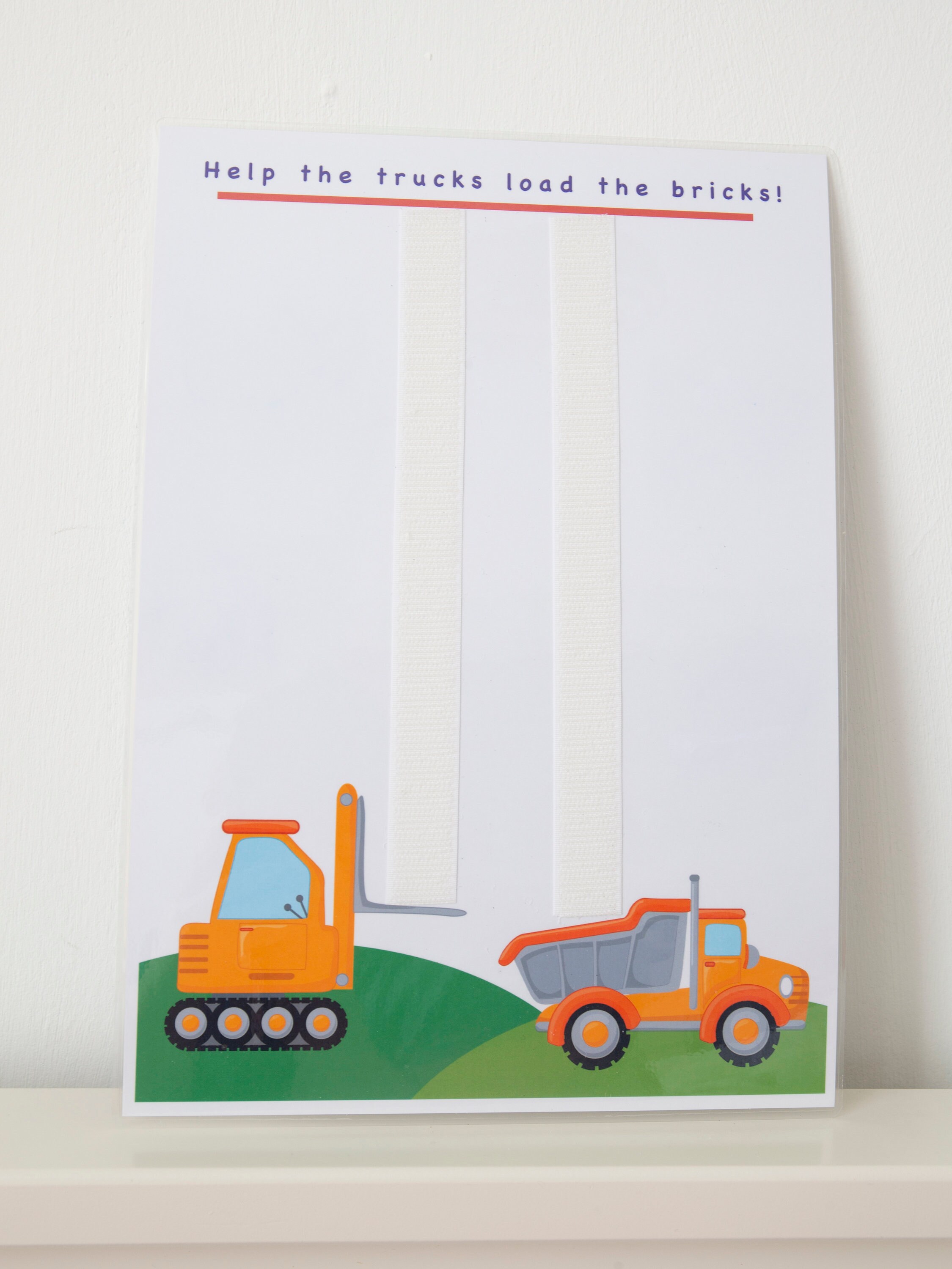 Truck Counting Activity, Stacking Bricks, Velcro Busy Book, Quiet Time ...