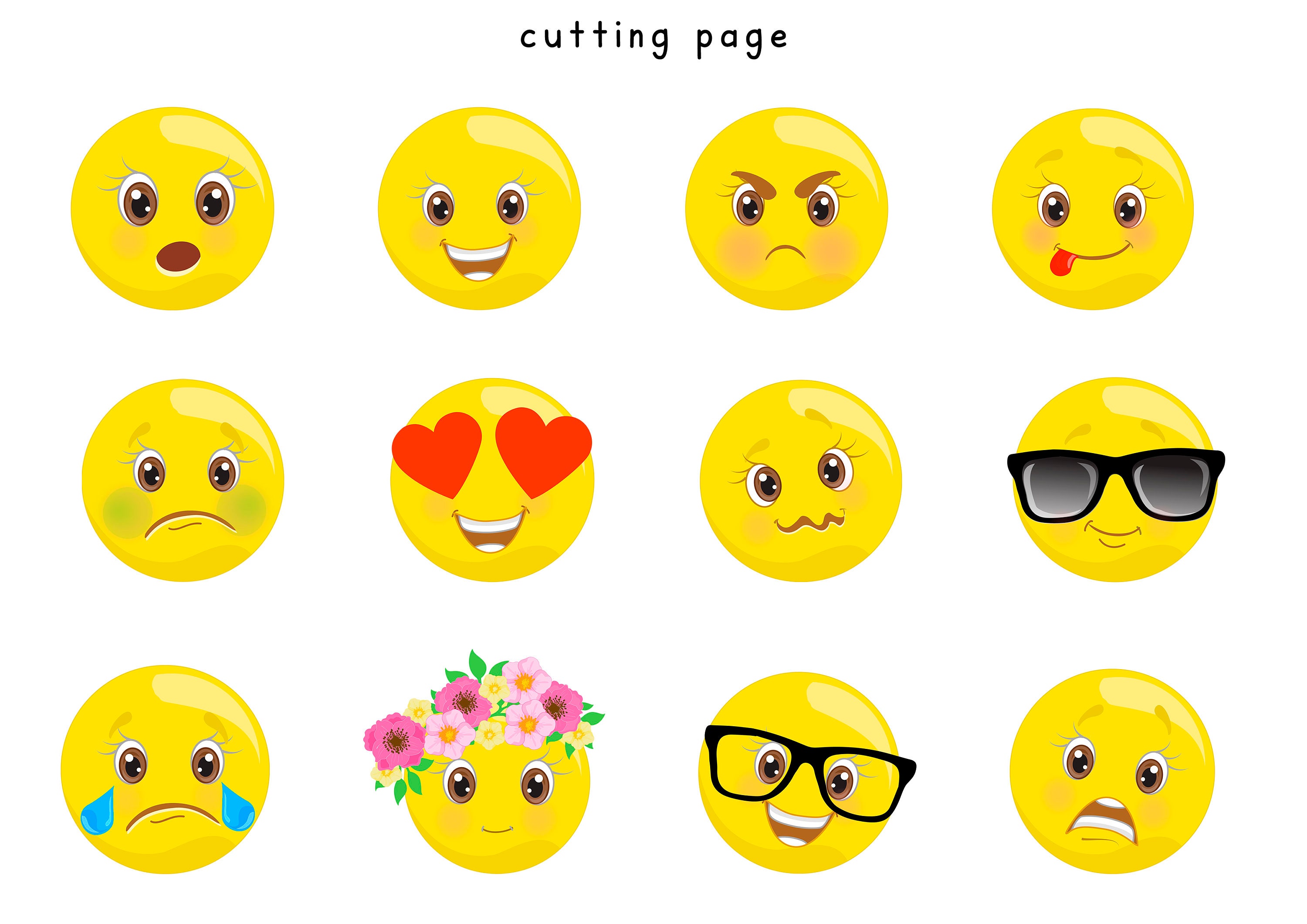 Printable 'emoji' Emotions Chart Kids Early - Etsy Australia