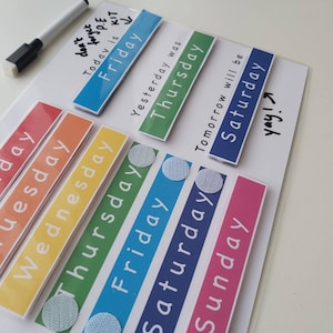 Printable Learning Mat, Days of the Week, Nursery, Pre School, Learning ...