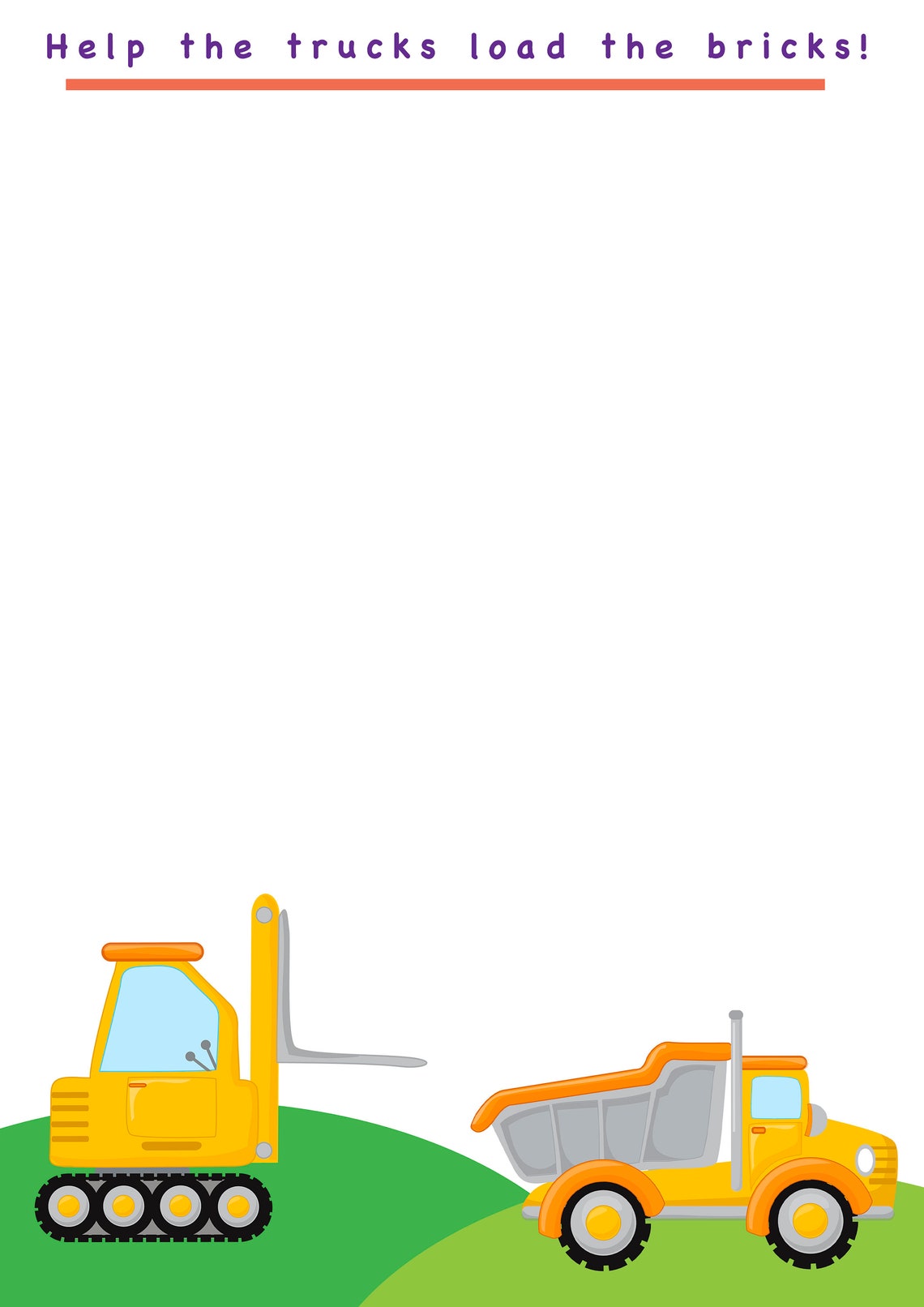 Truck Counting Activity, Stacking Bricks, Velcro Busy Book, Quiet Time ...