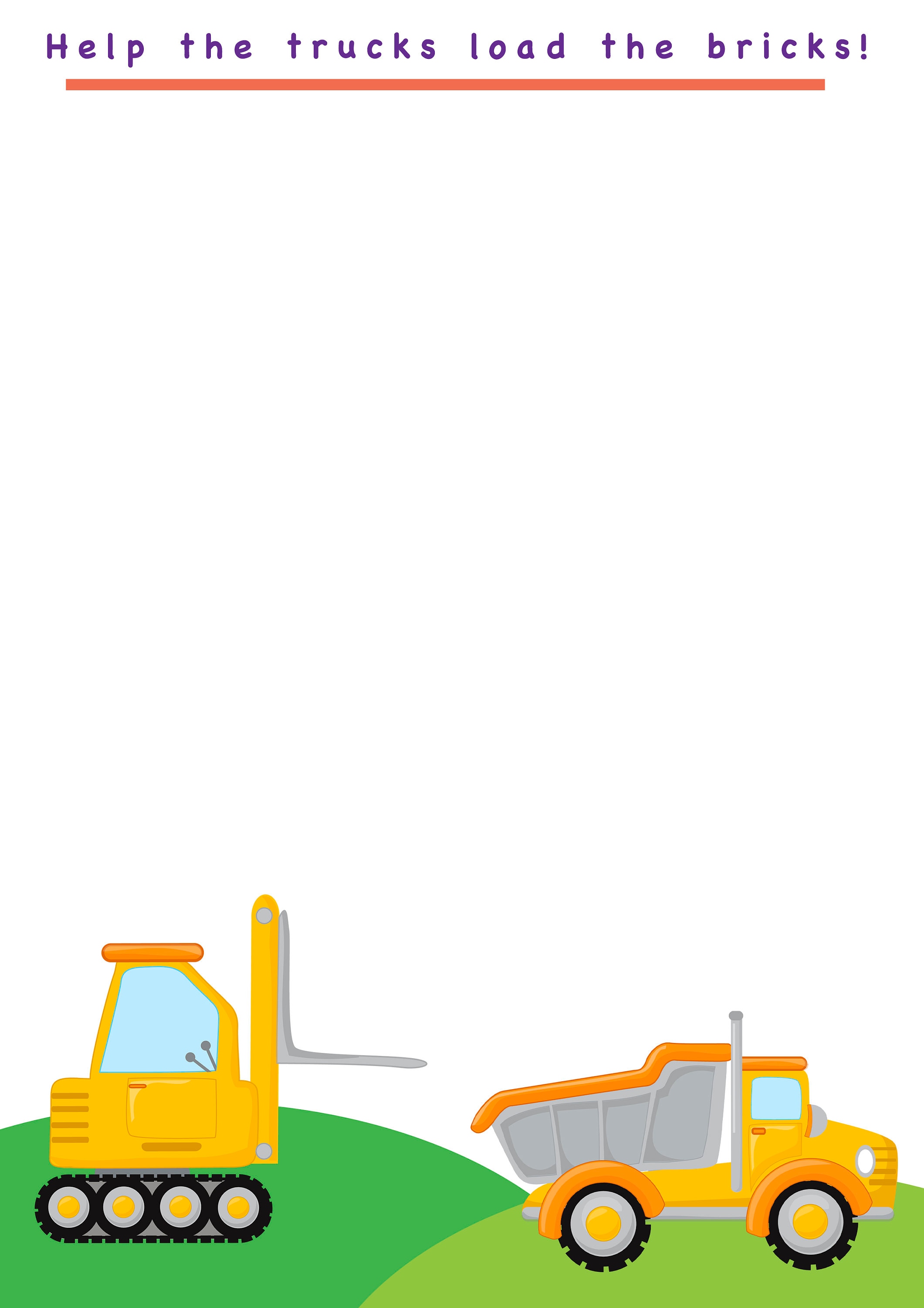 Truck Counting Activity, Stacking Bricks, Velcro Busy Book, Quiet Time ...