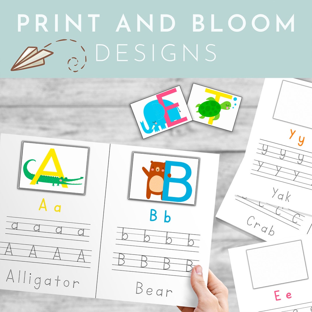 Animal Alphabet Hand Writing Practice Skills Workbook, Digital, Print ...