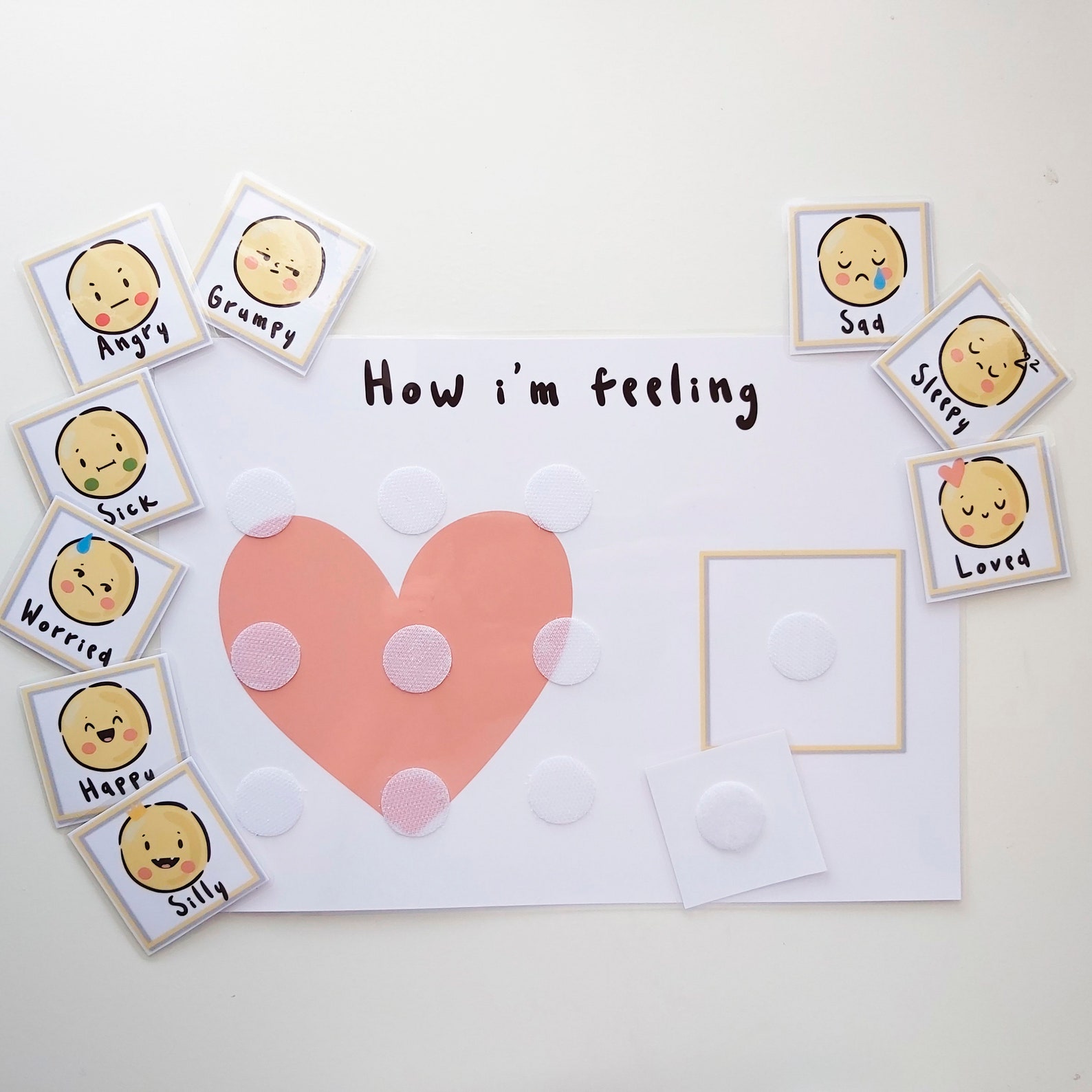 Printable 'emoji' emotions chart kids early | Etsy