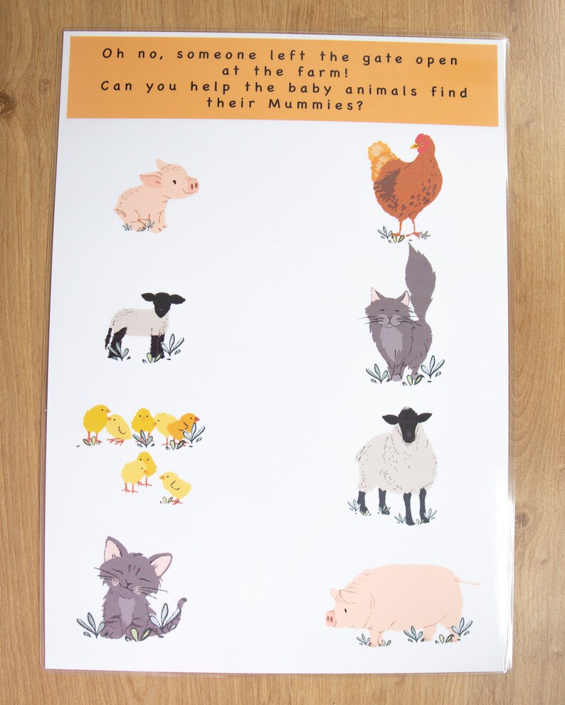 Printable Nursery Pre School Busy Book Page, Digital Download, Mummy ...