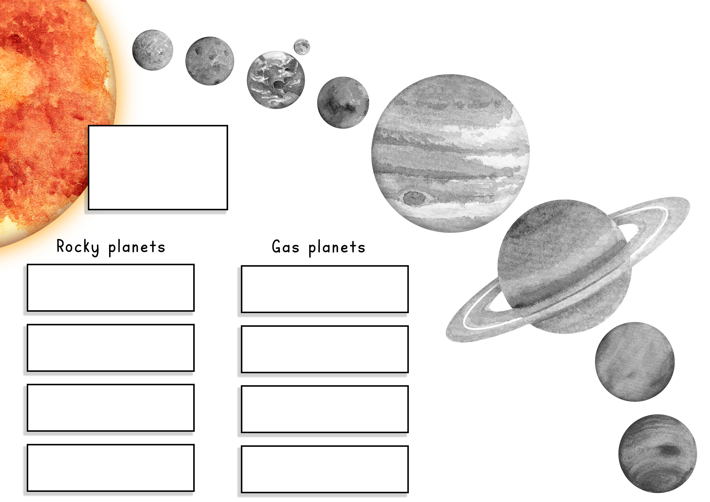 Planets Gas Planets And Rocky