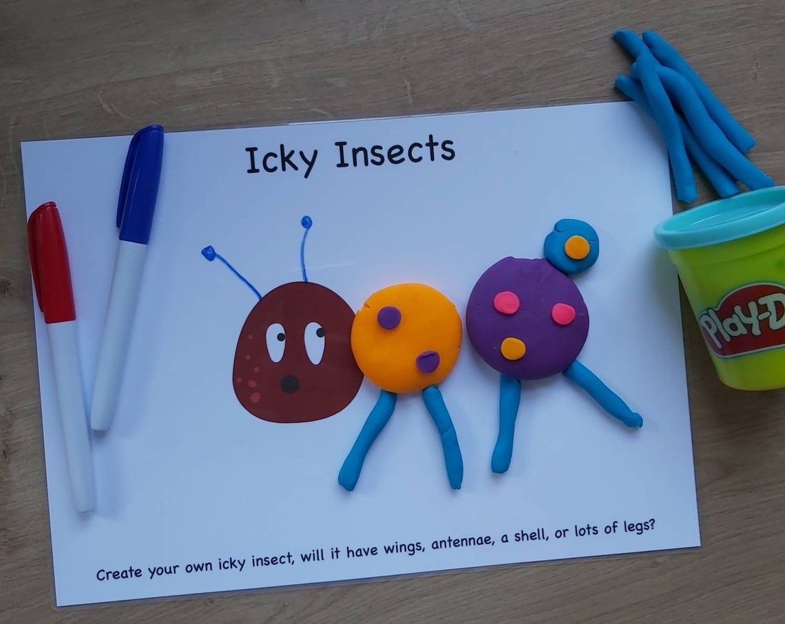 Bundle of 5 Printable Play Doh mats play and create play doh | Etsy