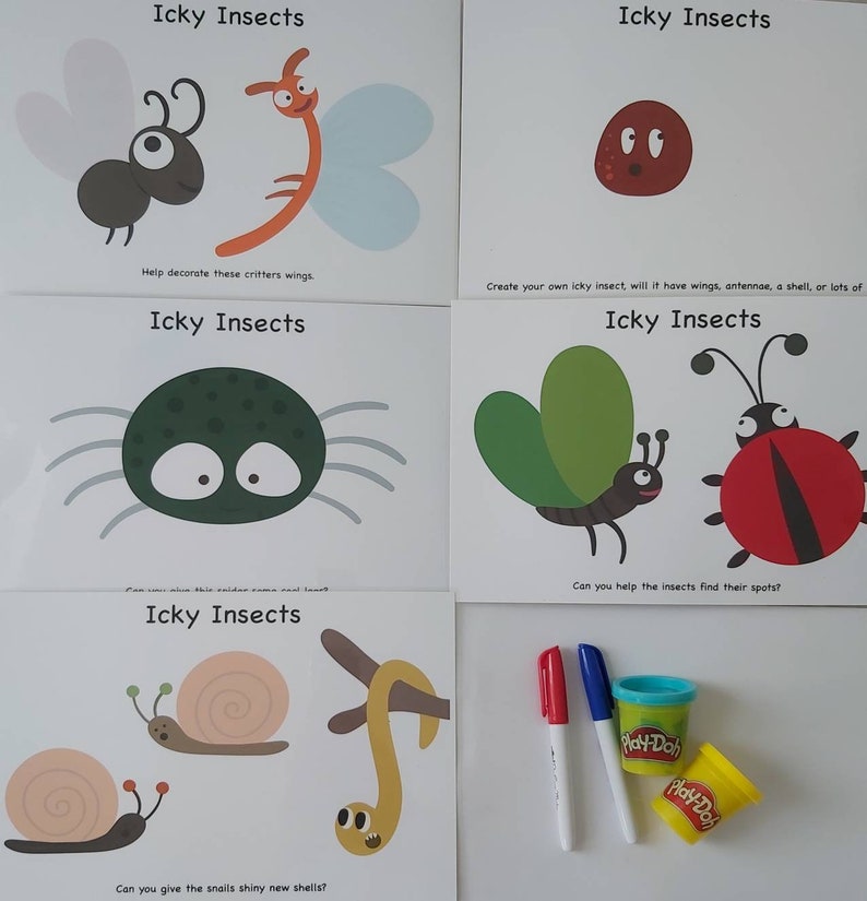 Bundle of 5 Printable Play Doh Mats, Play and Create Play Doh Activity ...