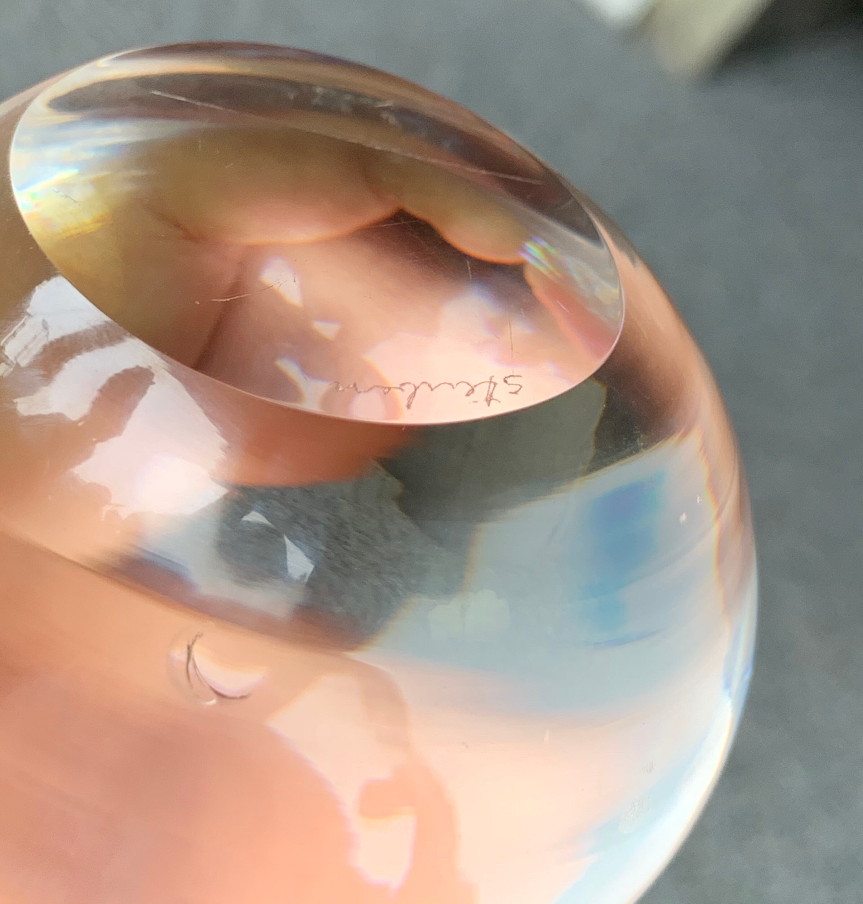 Steuben Crystal Art Glass Paperweight of a Bear Standing on a - Etsy UK