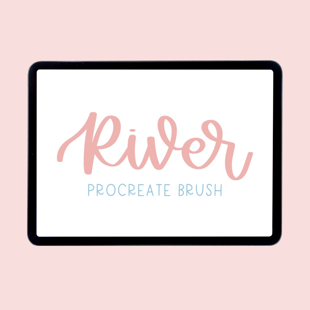 River Procreate Brush | Instant Download, Brush Pen, Brush, Lettering ...