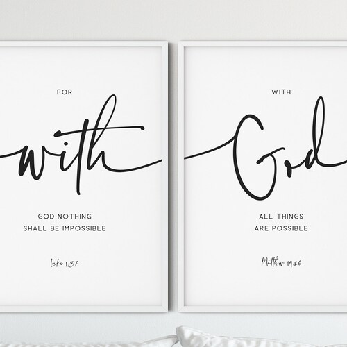 Be Still Bible Verse Wall Art Set of 2 Modern Scripture Quote - Etsy